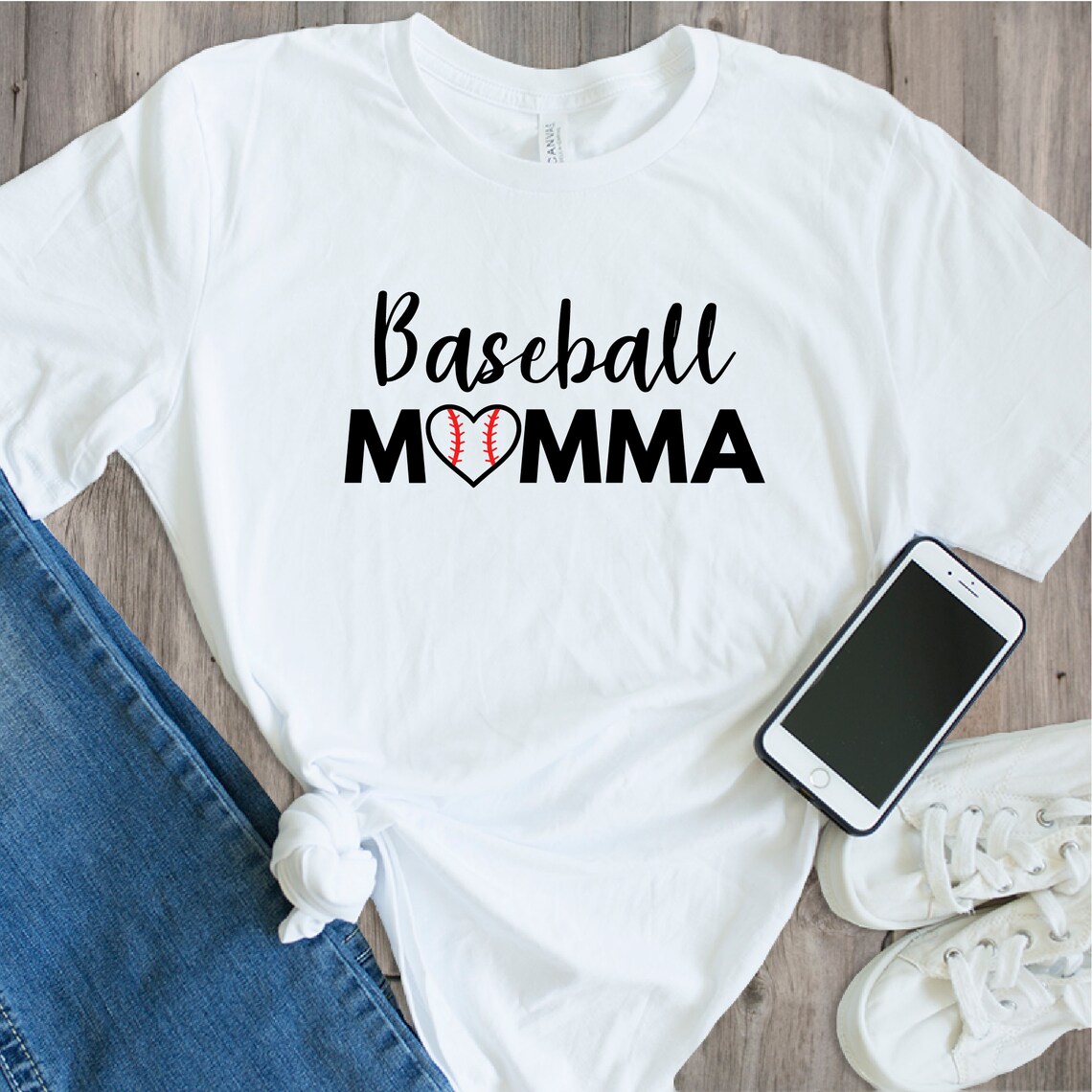 Baseball Momma Svg, Baseball Momma Png, Baseball Heart Svg, Baseball ...