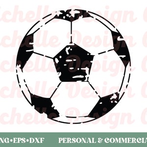 Grunge Soccer Ball Svg Distressed Soccer Ball Svg Soccer - Etsy
