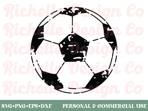 Grunge Soccer Ball Svg Distressed Soccer Ball Svg Soccer - Etsy