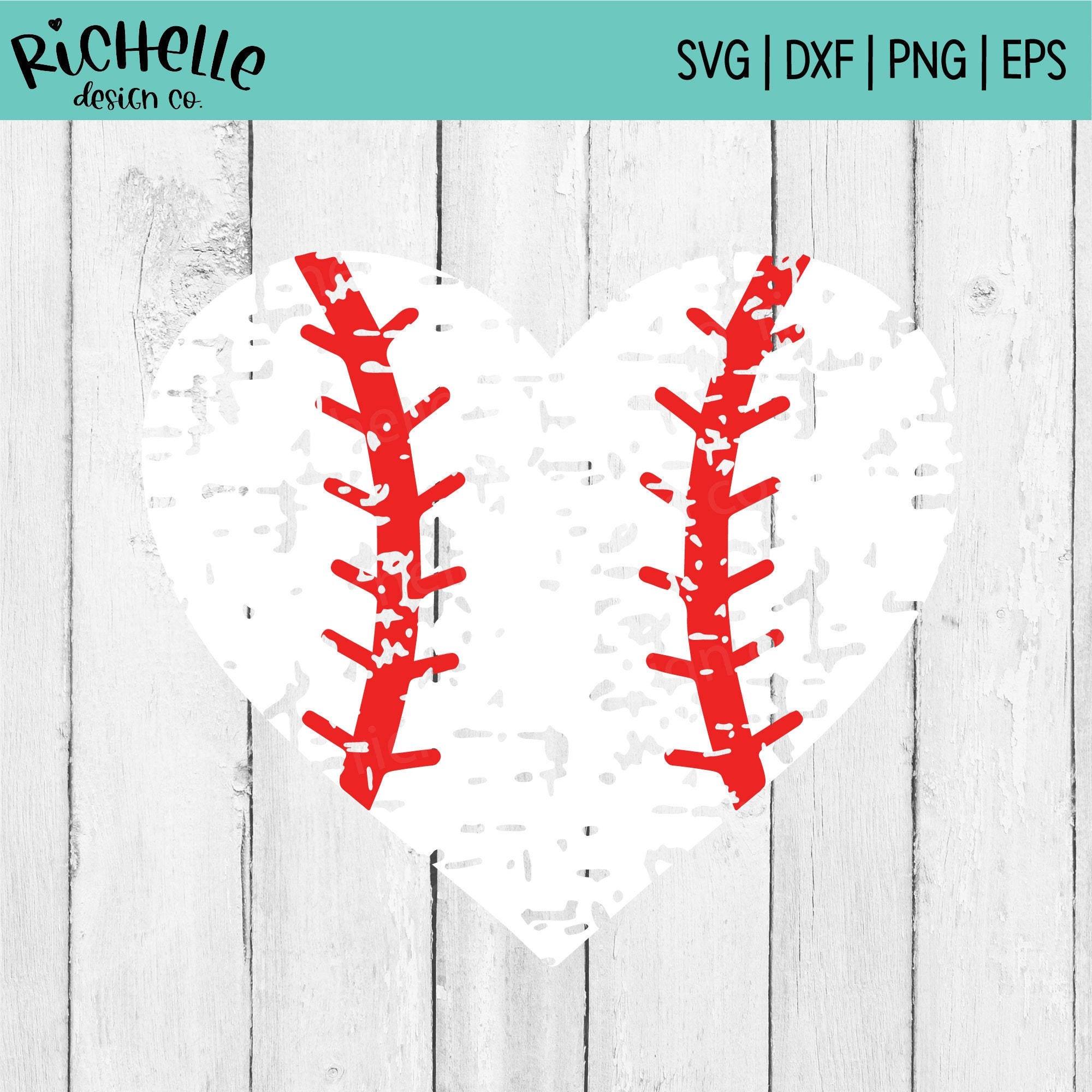 Grunge Baseball Heart Svg, Distressed Baseball Heart, Baseball Heart ...