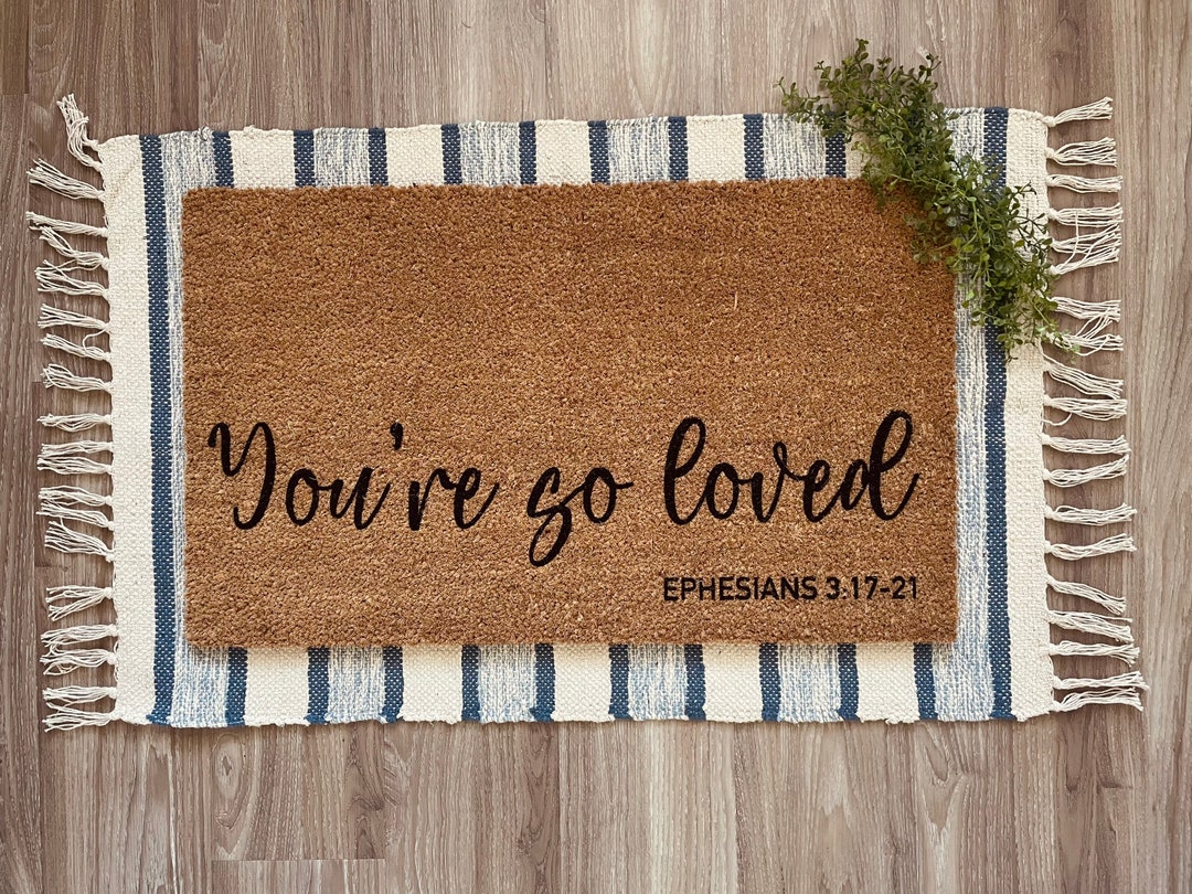 You’re so Loved Doormat,bible Verse,welcome Mat,front Door Rug ...