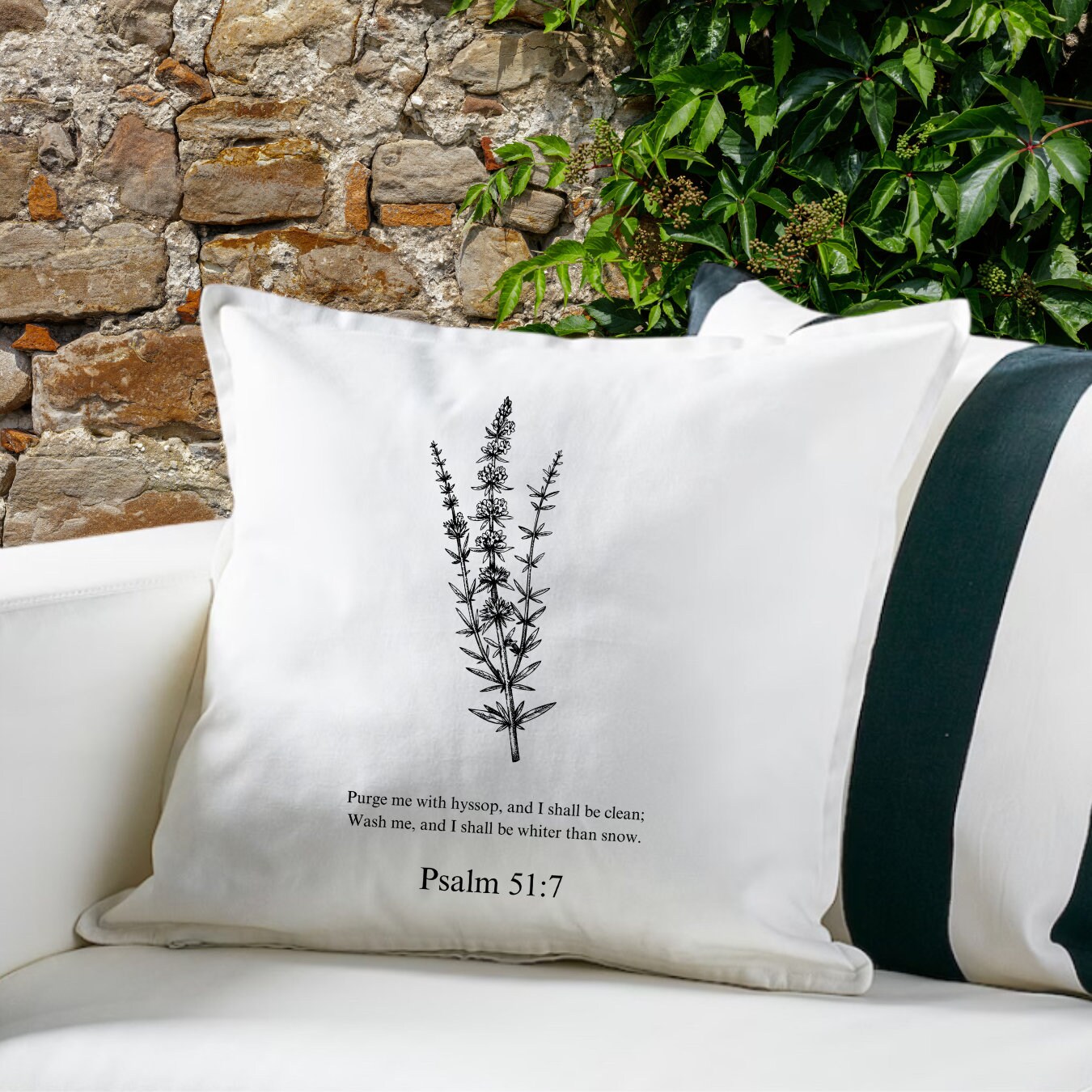 Hyssop Bush, Flowers and Trees of the Bible,christian Pillow,throw ...