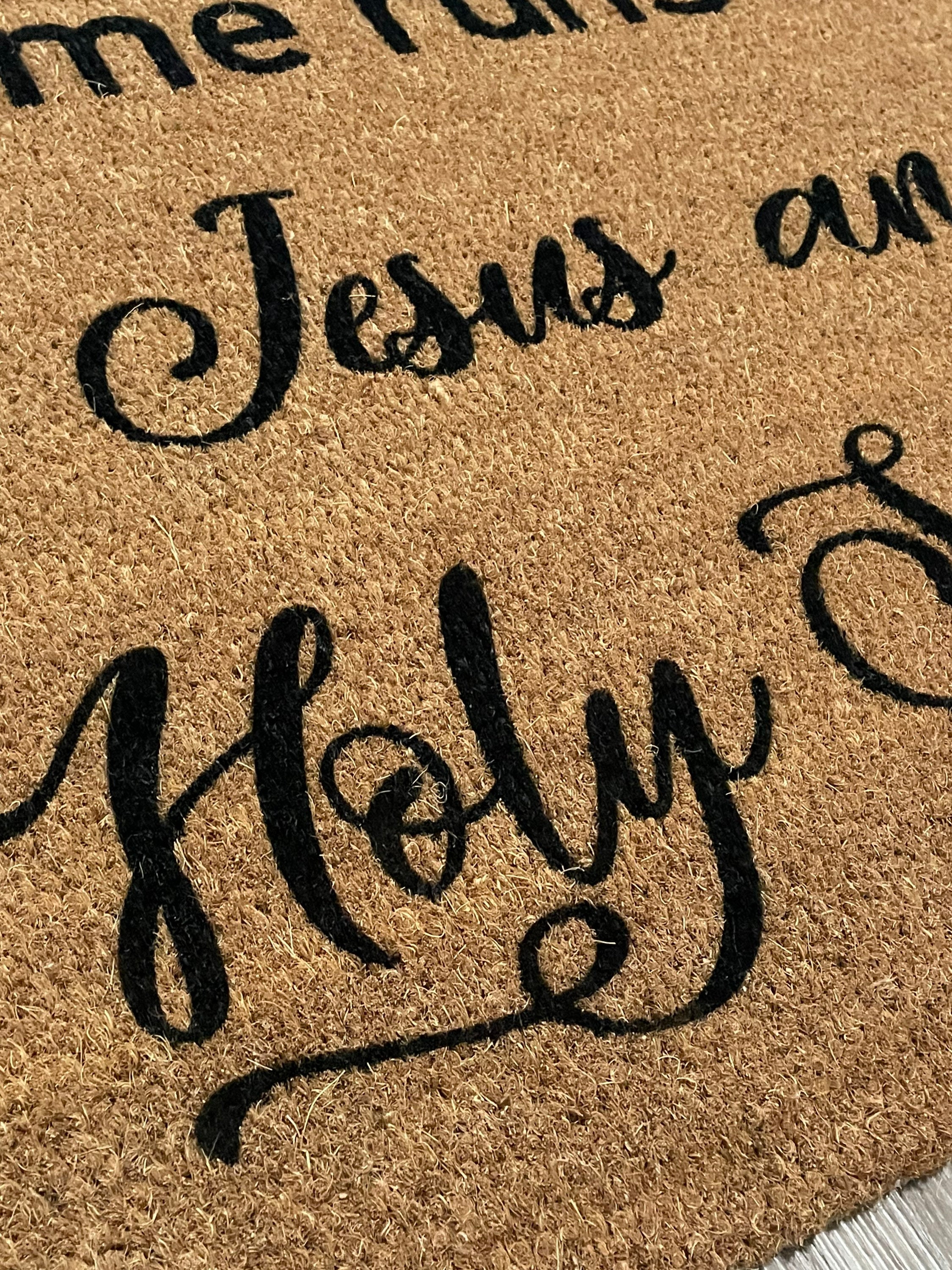 God Jesus and the Holy Spirit Doormat,christian Doormat,welcome Doormat ...
