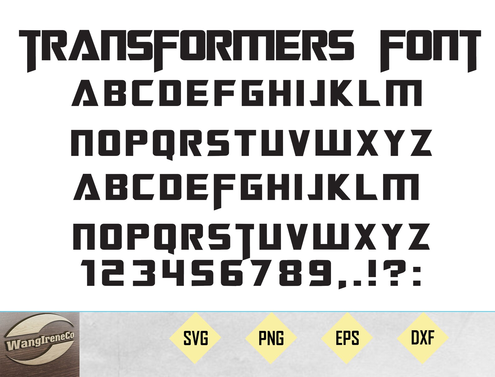 Transformers Font SVG Pacman letters Bumblebee Cars Alphabet | Etsy