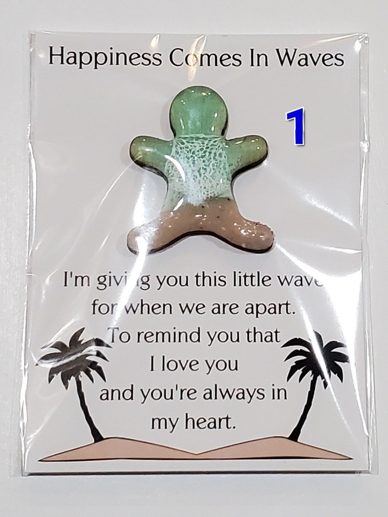 One Ocean Inspired Resin Pocket Hug / Happiness Comes in Waves / Ocean ...
