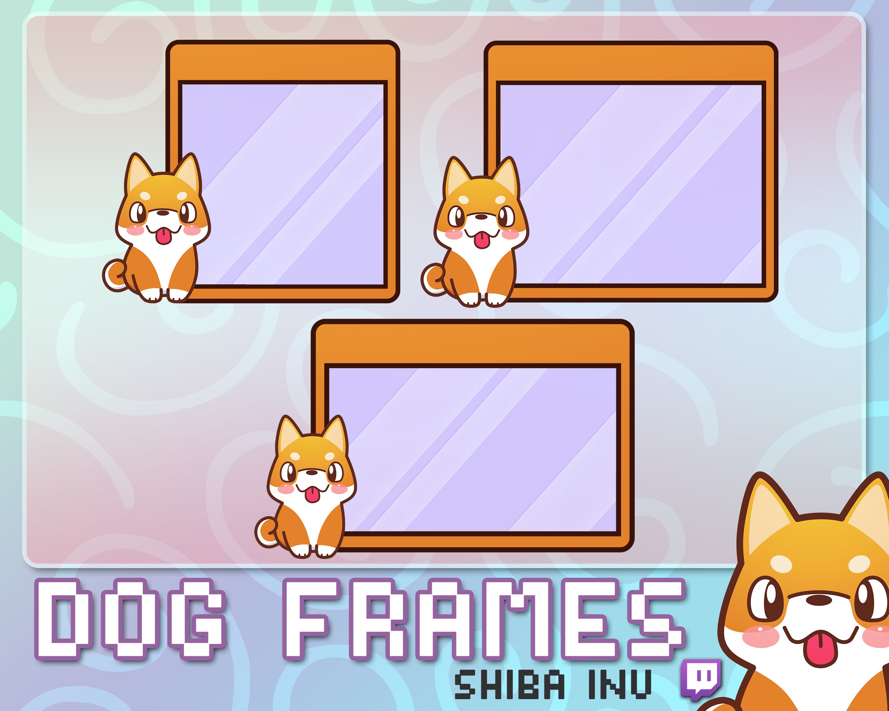 Shiba Inu Dog Facecam Frames | Twitch Streamer Designs | Dog Webcam ...