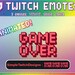 Red Game Over Animated Twitch Emotes | Fail Channel Points | Ded Twitch ...