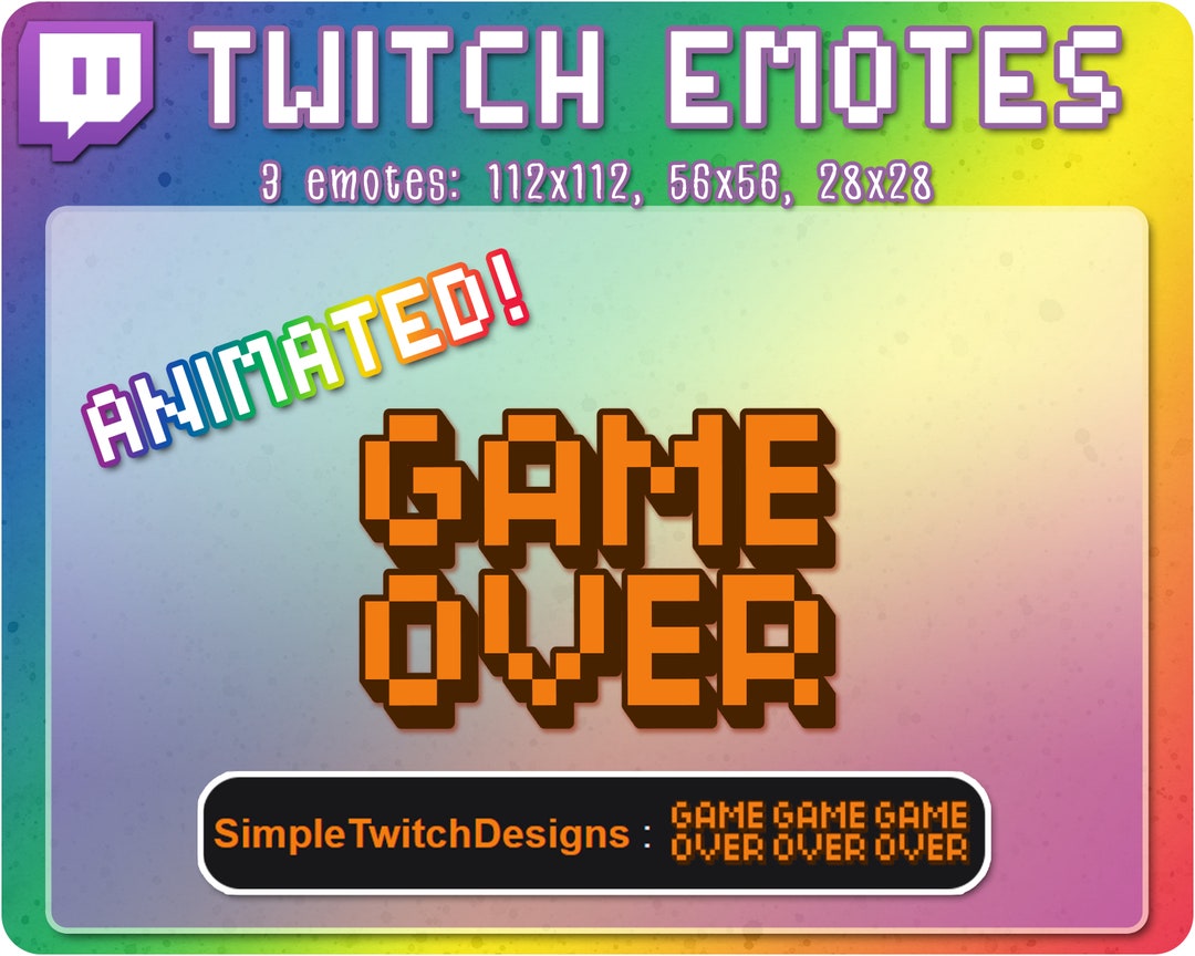 Orange Game Over Animated Twitch Emotes Fail Channel Points Ded Twitch ...