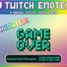 Teal Game Over Animated Twitch Emotes | Fail Channel Points | Ded ...