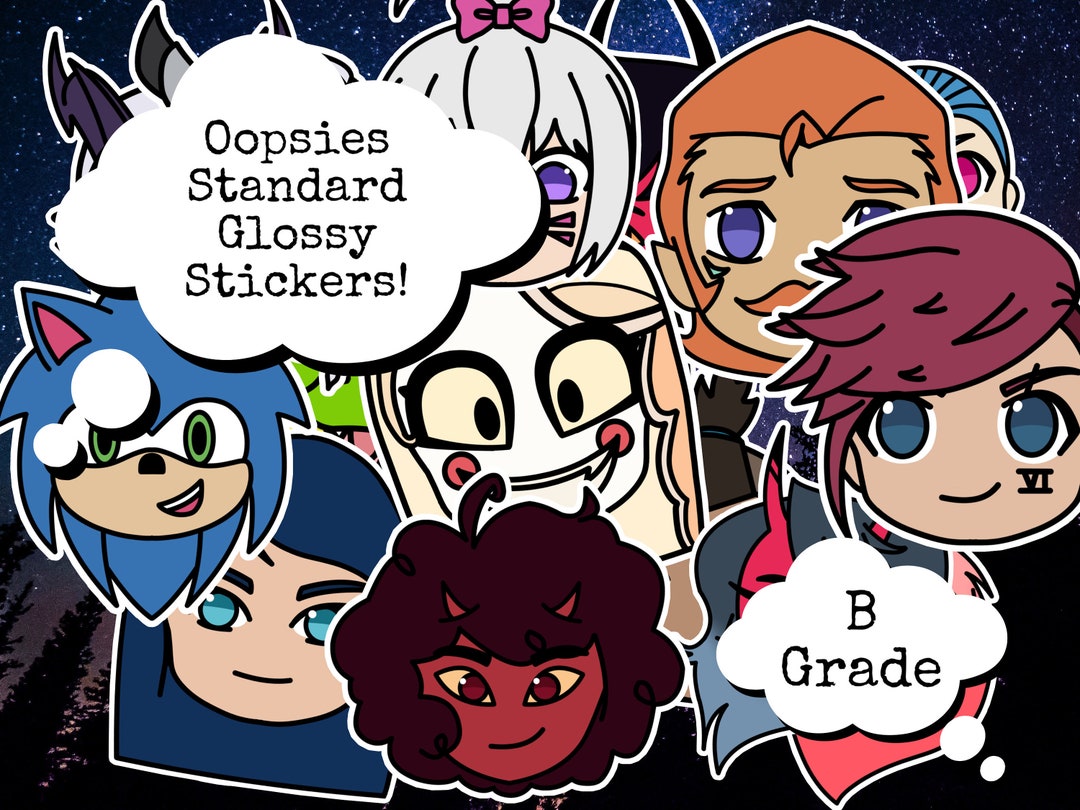 STICKERS: Mystery B Grade Paper 10 Sticker Pack - Etsy