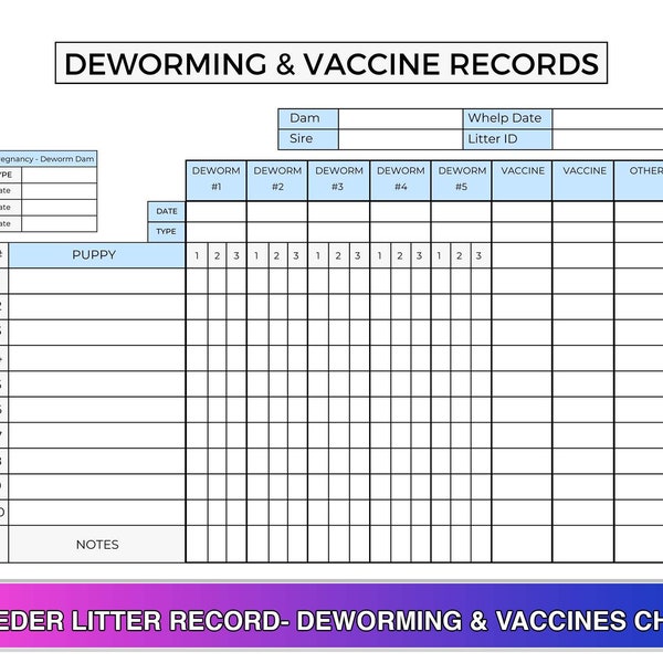 Deworming Printable - Etsy