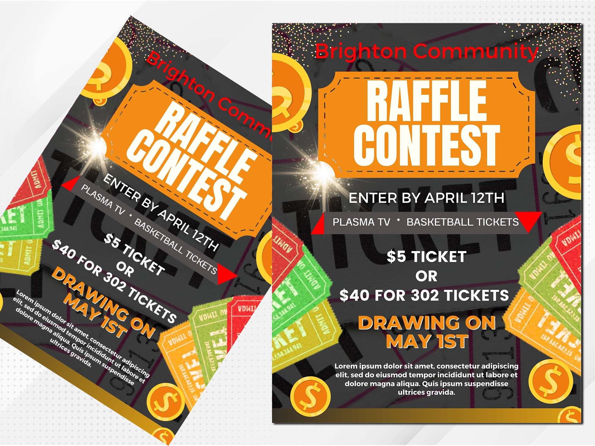 Raffle Flyer Canva Template. - Etsy