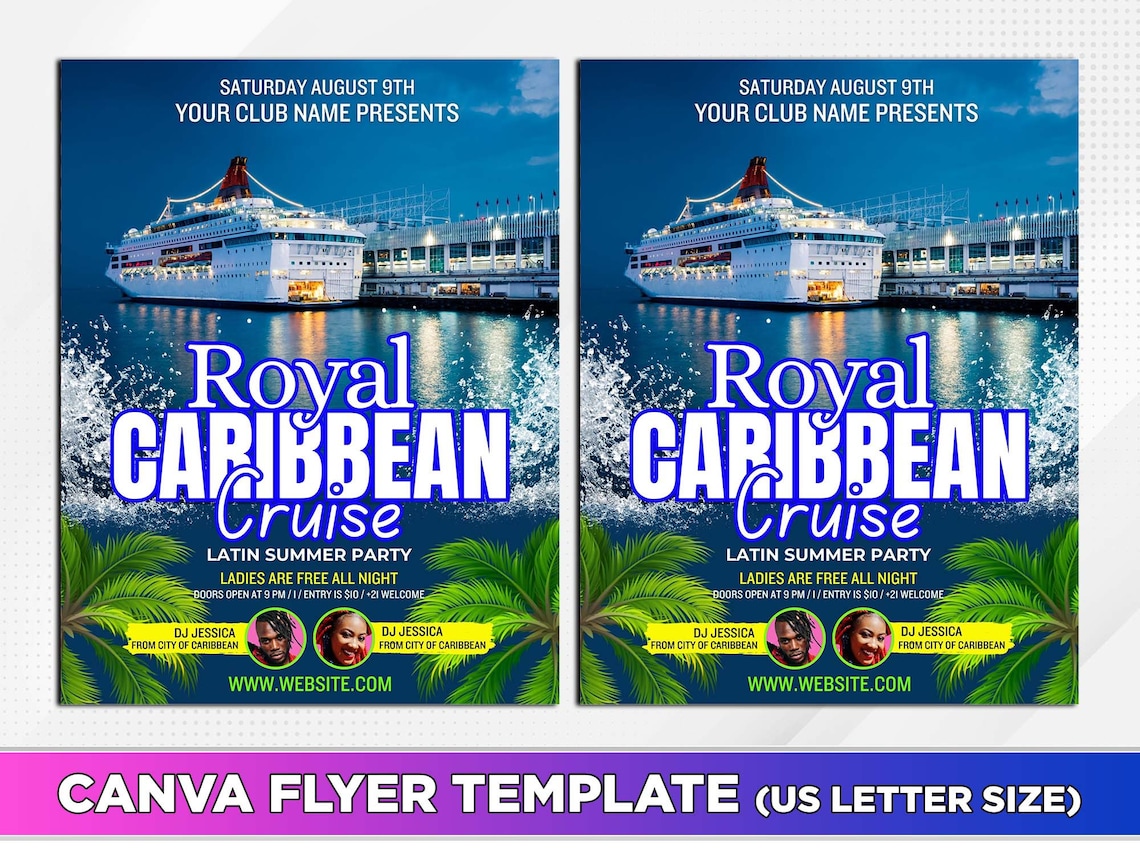 Royal Caribbean Cruise Flyer Canva Template. - Etsy