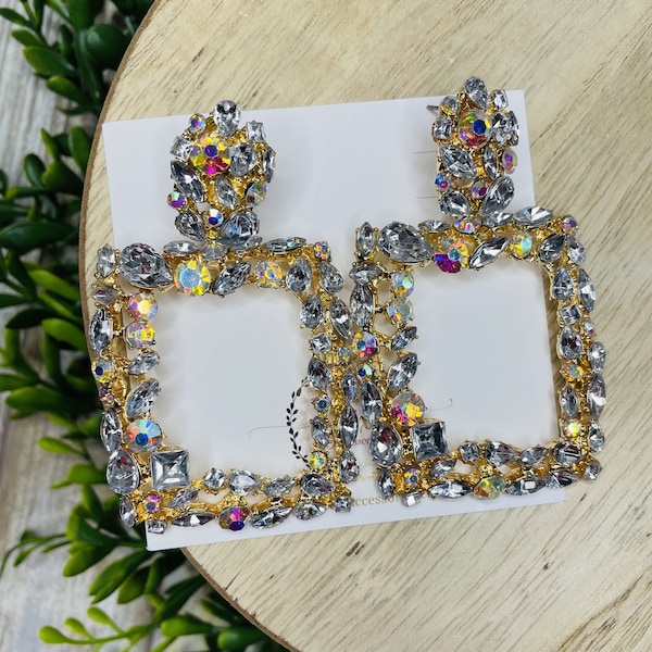 Square Drop Earrings - Etsy