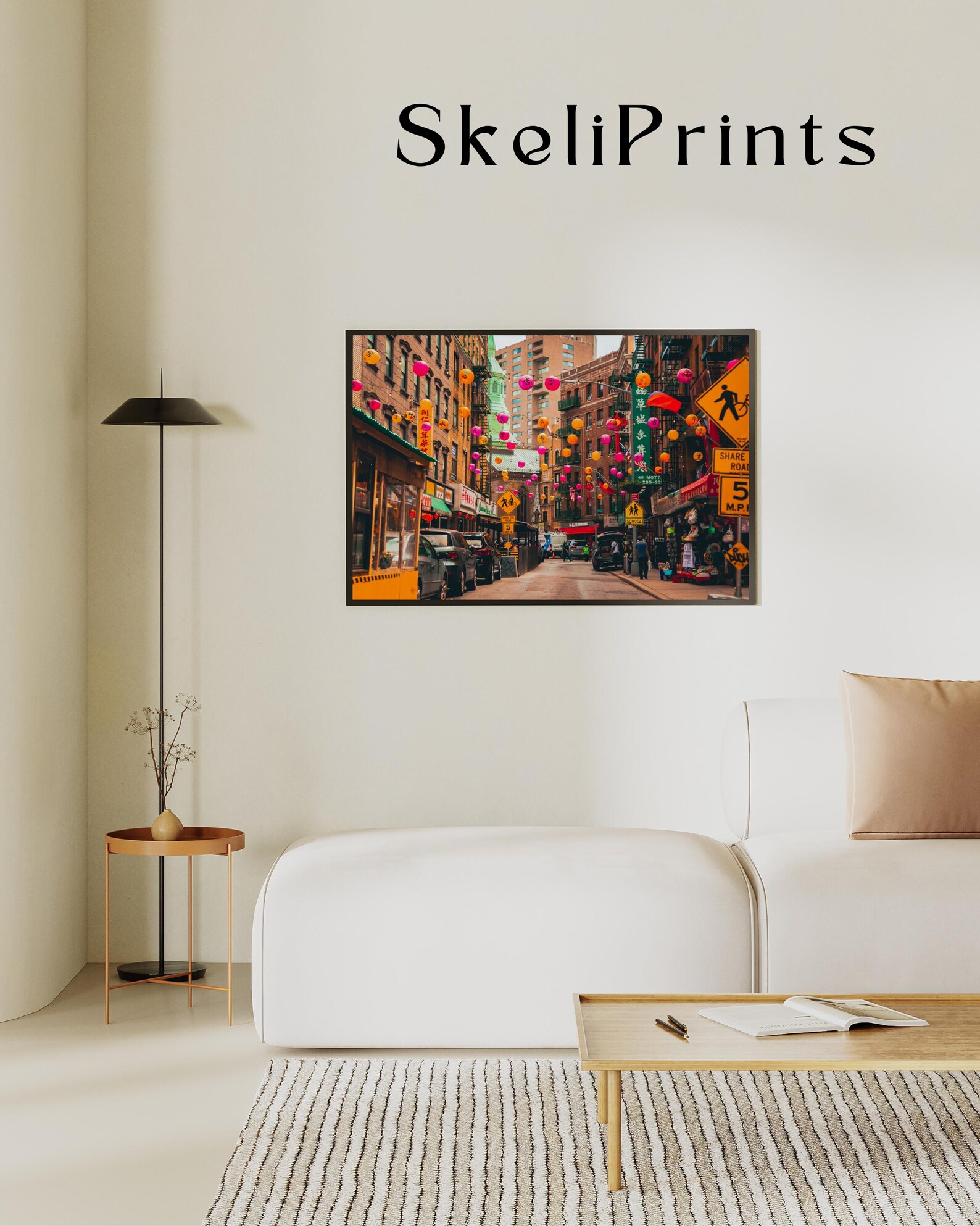NYC Vibrant Chinatown Street Scene Print - Colorful Urban Decor - Etsy