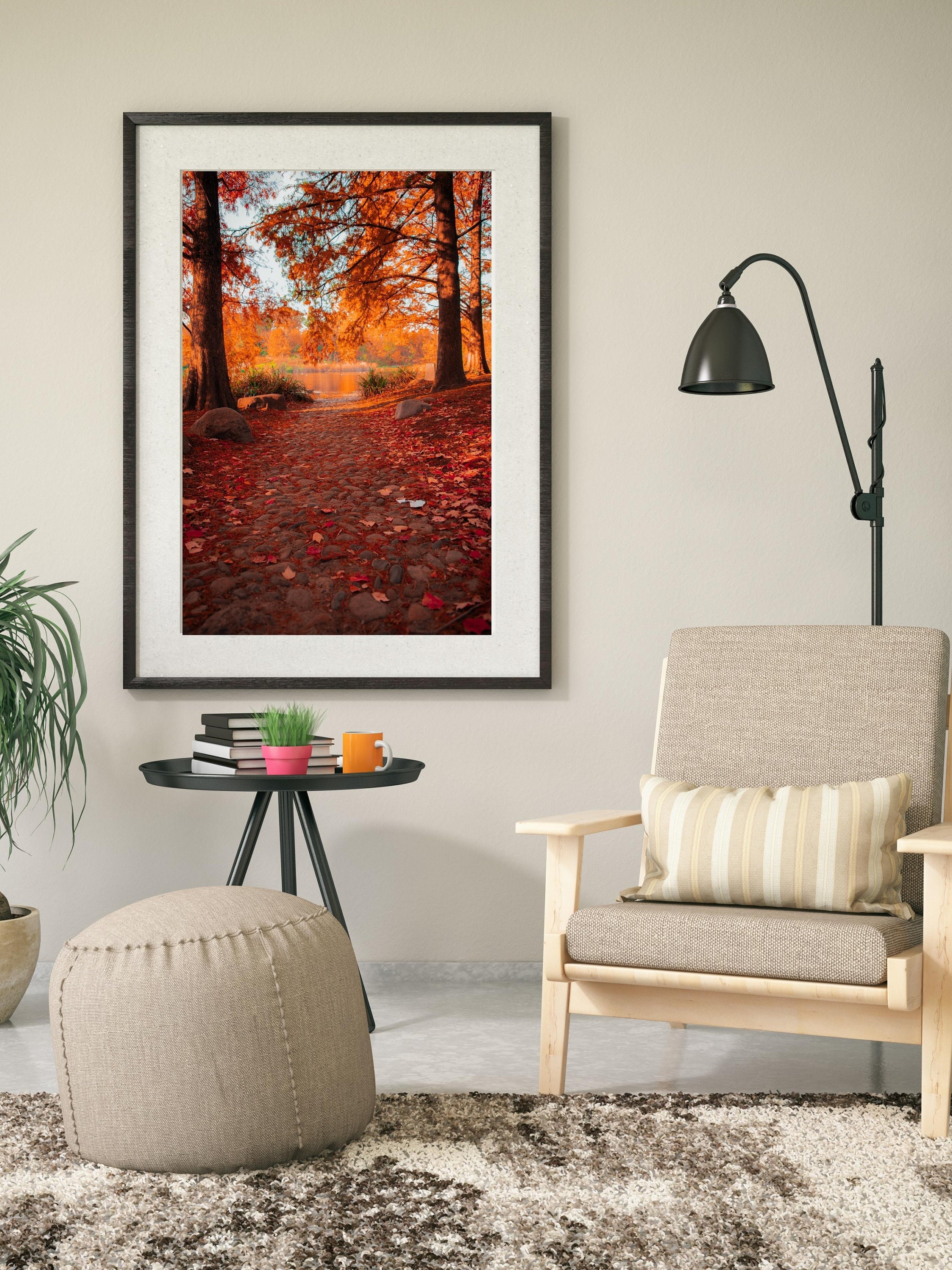 Autumn Forest Landscape, Fall Season Print, Fall Forest Wall Art ...