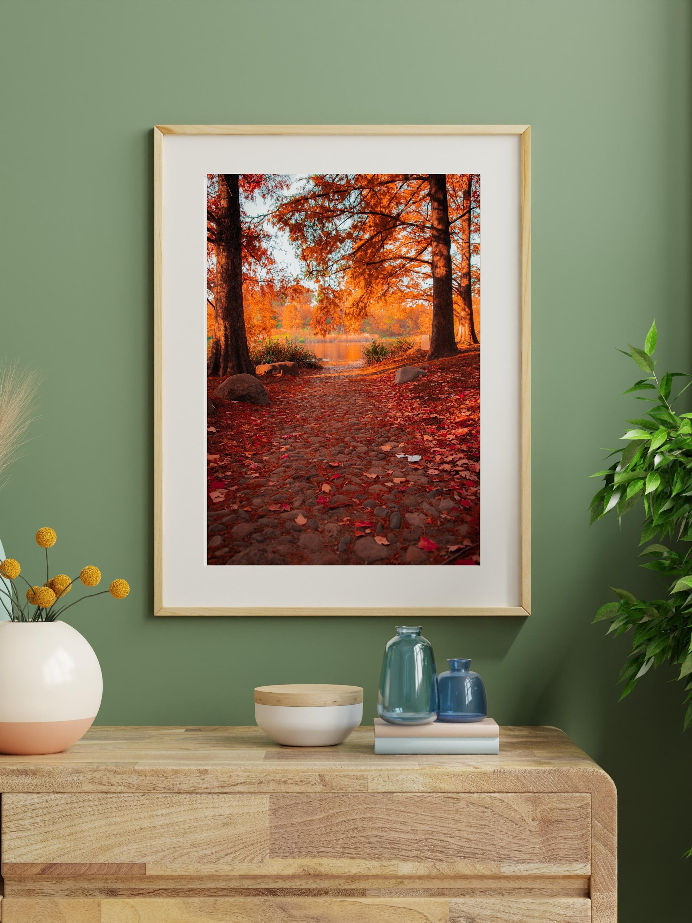 Autumn Forest Landscape, Fall Season Print, Fall Forest Wall Art ...