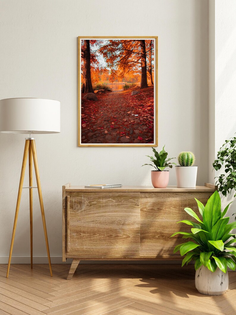 Autumn Forest Landscape, Fall Season Print, Fall Forest Wall Art ...