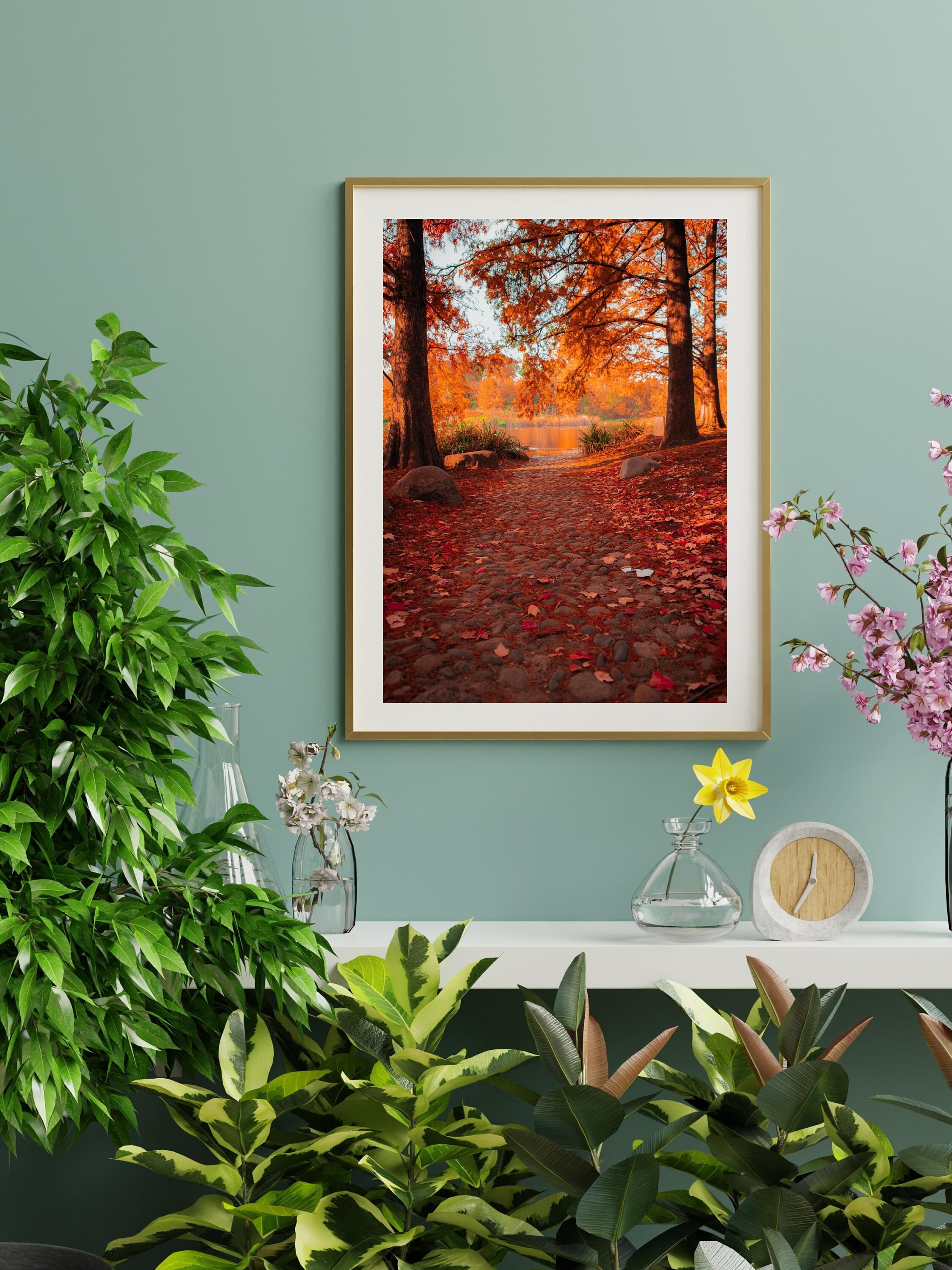 Autumn Forest Landscape, Fall Season Print, Fall Forest Wall Art ...