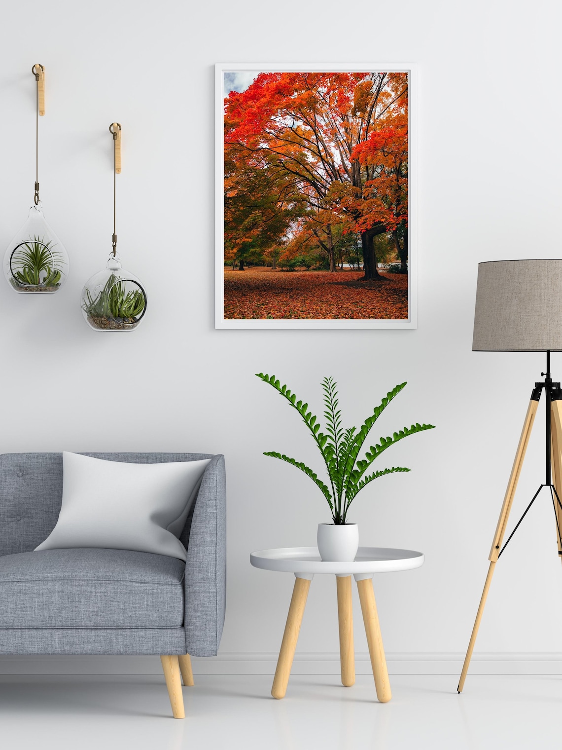 Fall Color Tree Wall Art Red Maple Leaves Autumn Forest - Etsy