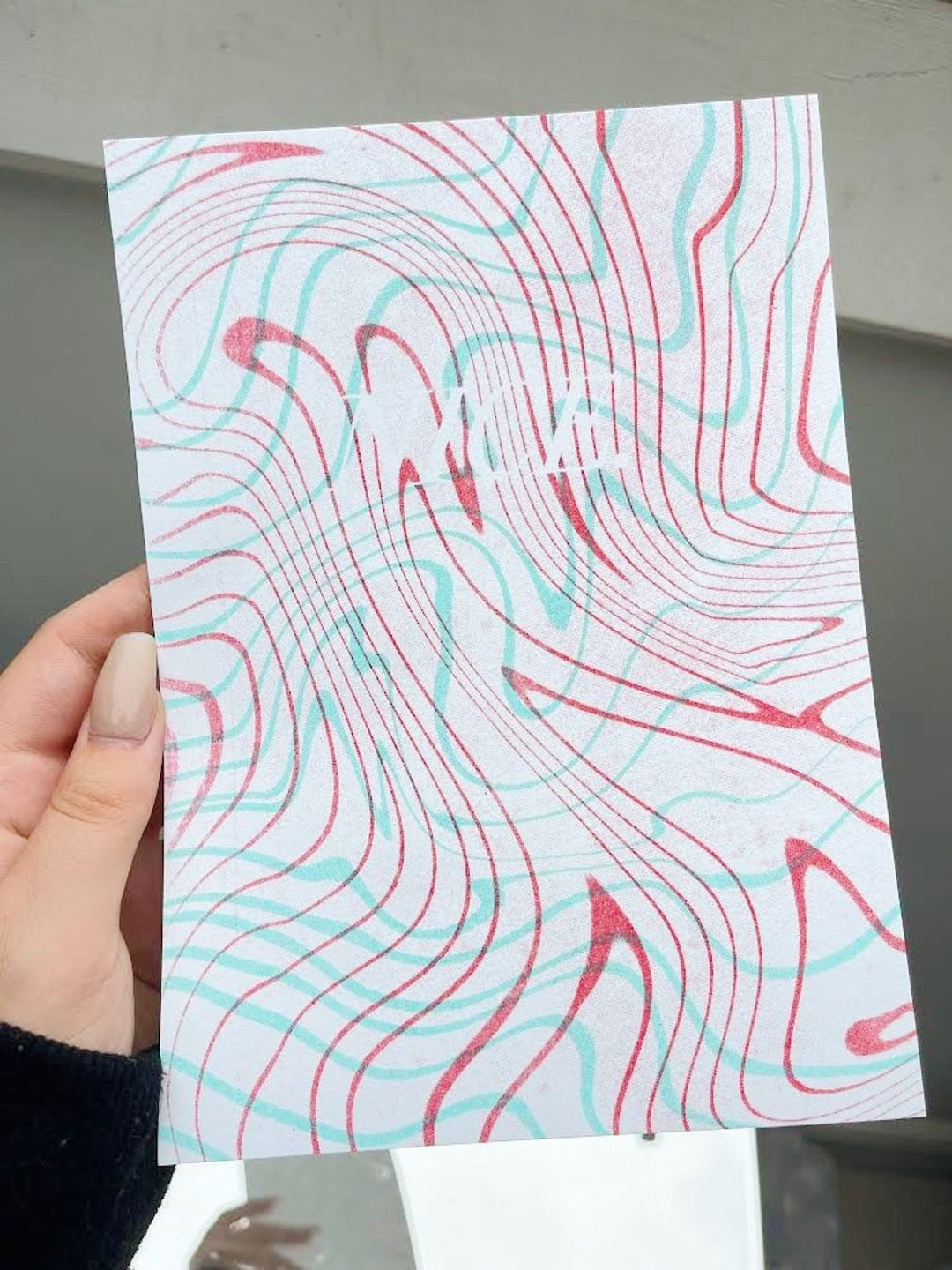 Riso A5 Abstract Print | Illustrated Nice Bold Risograph Art Print ...