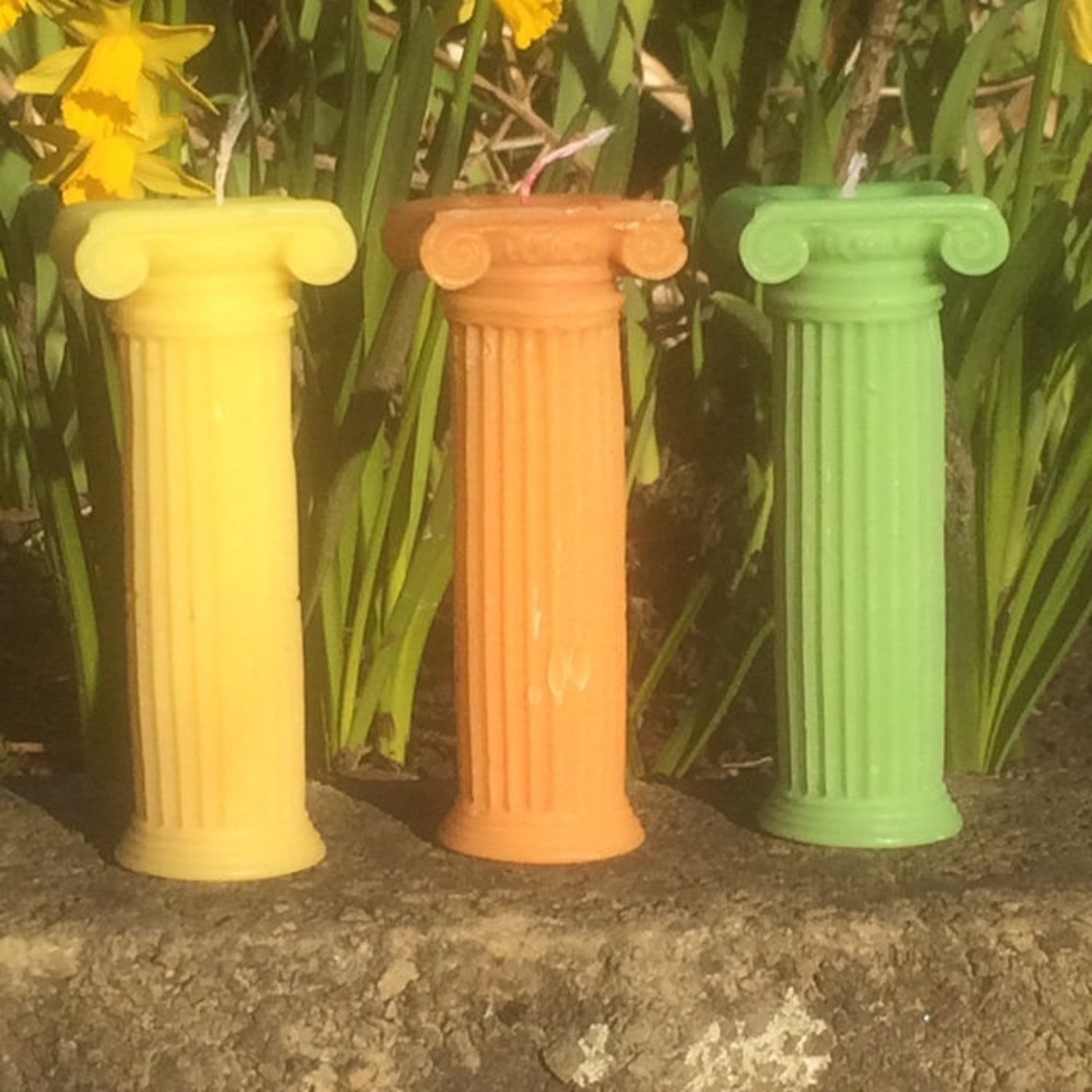 3x Handmade Scented Ancient Greek Ionic Column Candles - Etsy UK