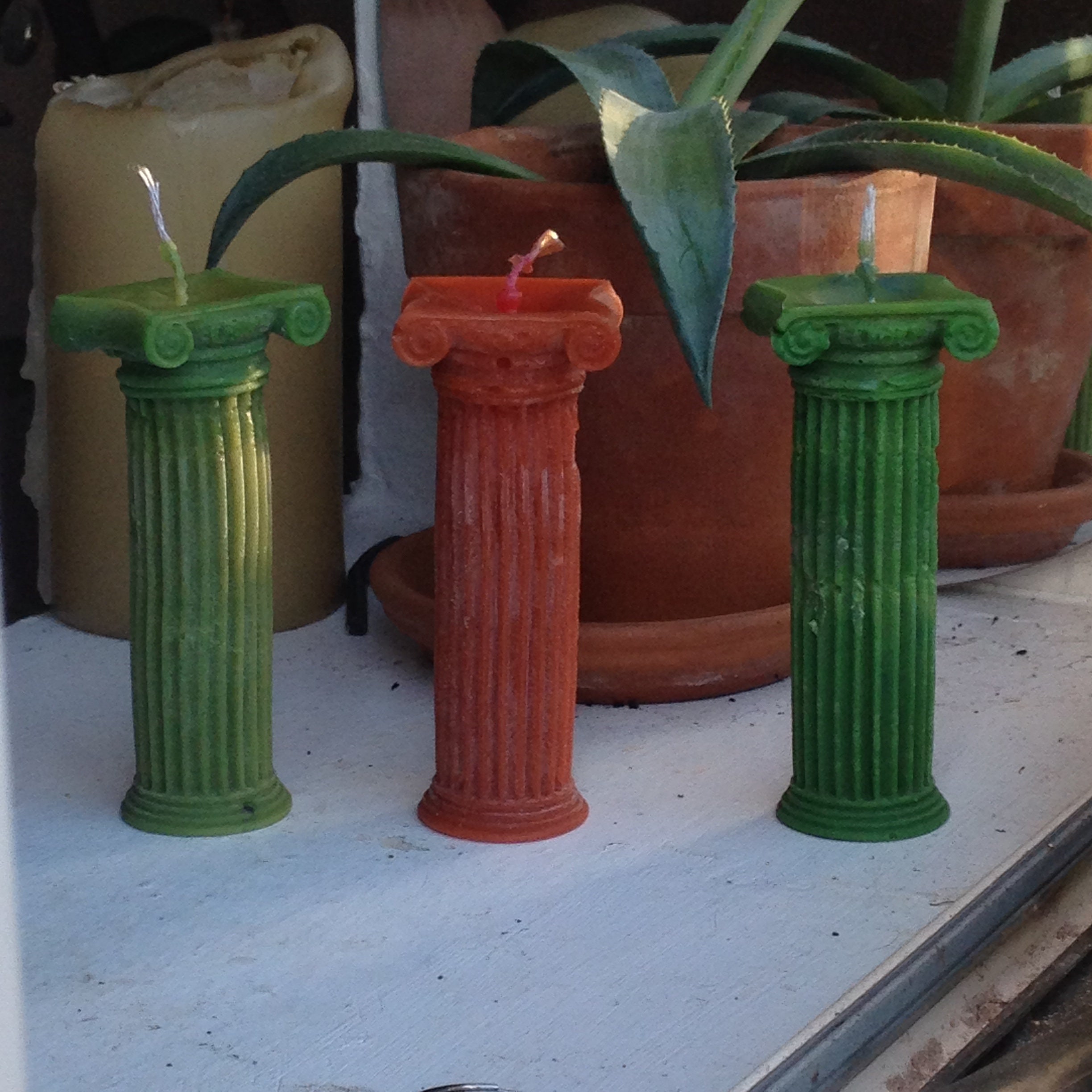 3x Handmade Scented Ancient Greek Ionic Column Candles - Etsy UK