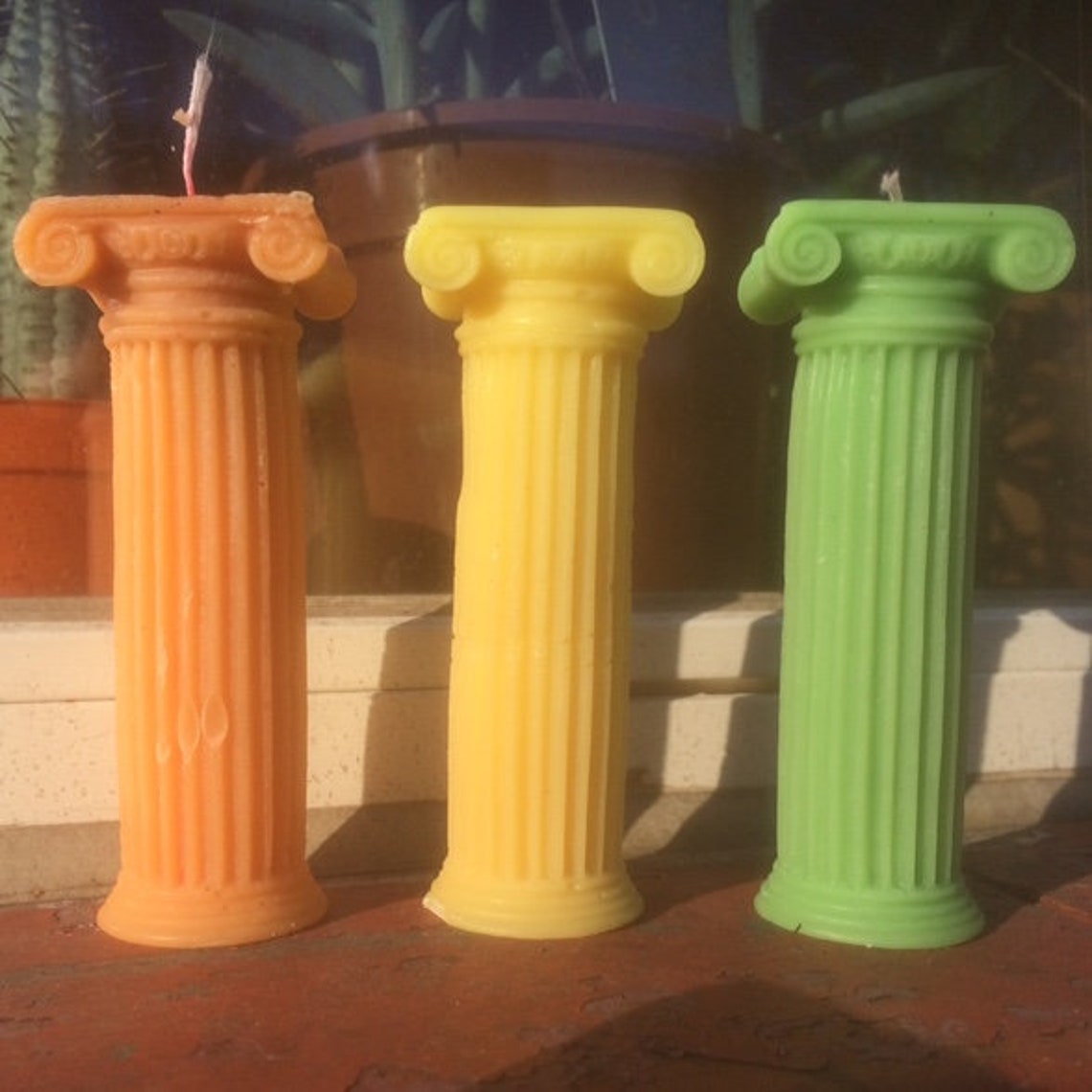 3x Handmade Scented Ancient Greek Ionic Column Candles | Etsy UK