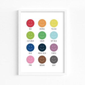 Color Poster for Kids Smile Color Print Smile Wall Decor | Etsy