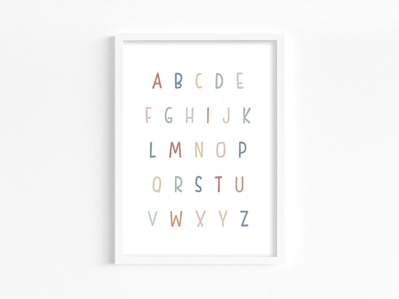 Set of 3 Posters Alphabet Shapes Numbers Kids Learning - Etsy