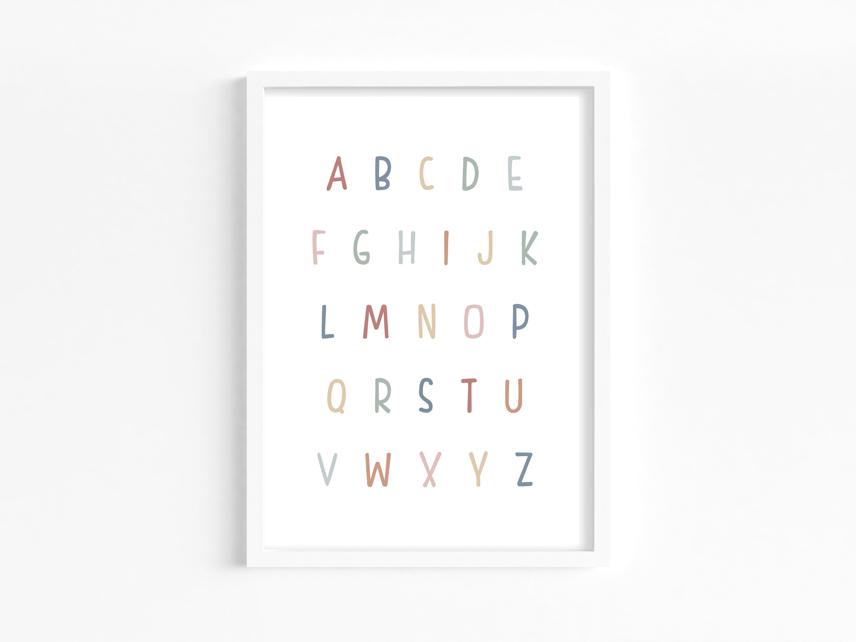 Set of 3 Posters, Alphabet, Shapes, Numbers, Kids Learning Poster ...