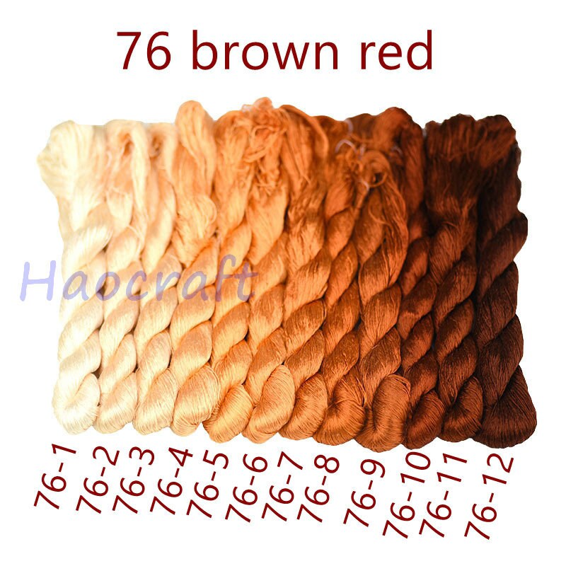 100% Mulberry Silk Embroidery Thread Skeins, Red, Large Skein ...