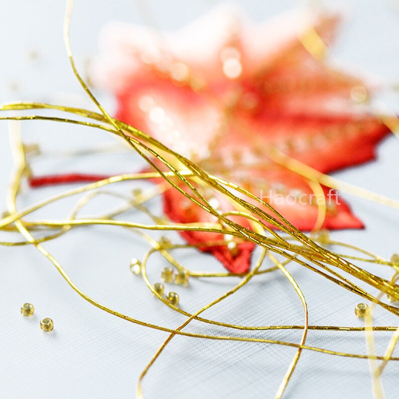 Gold Metallic Threads for Hand Embroidery/decorative Art/diy Dreamnet ...