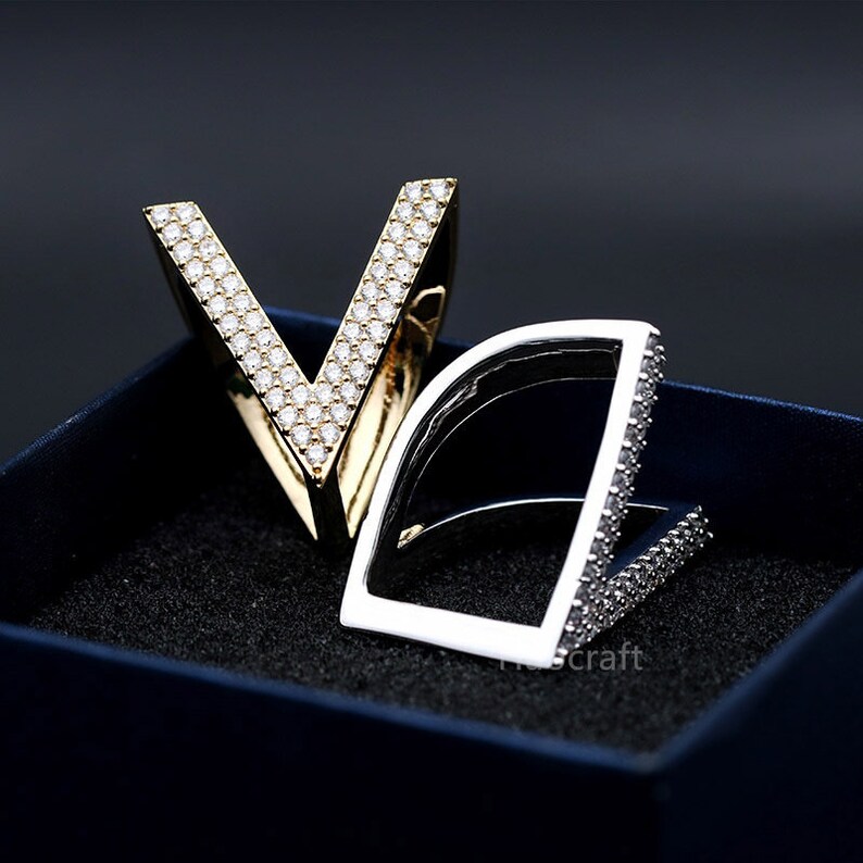 Genuine 18K Gold/platinum Plated Scarf Ring, With AAA Zicron/color ...