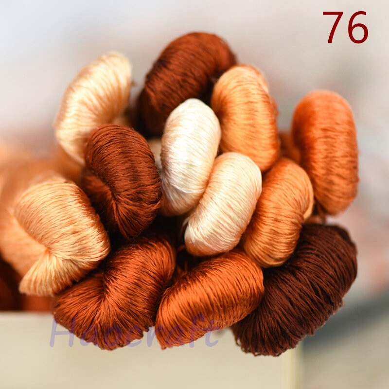 100% Mulberry Silk Embroidery Thread Skeins, Red, Large Skein ...