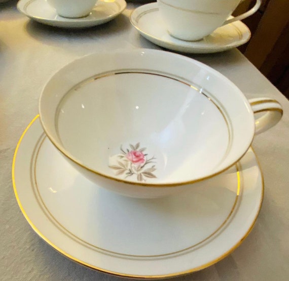 Noritake daryl Mid Century Modern Elegant Rose Pattern Set - Etsy