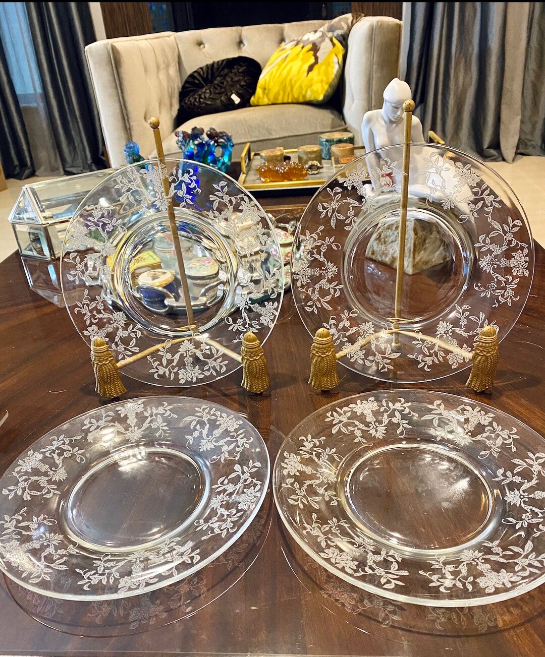 Fostoria Plates Set of 4 - Etsy