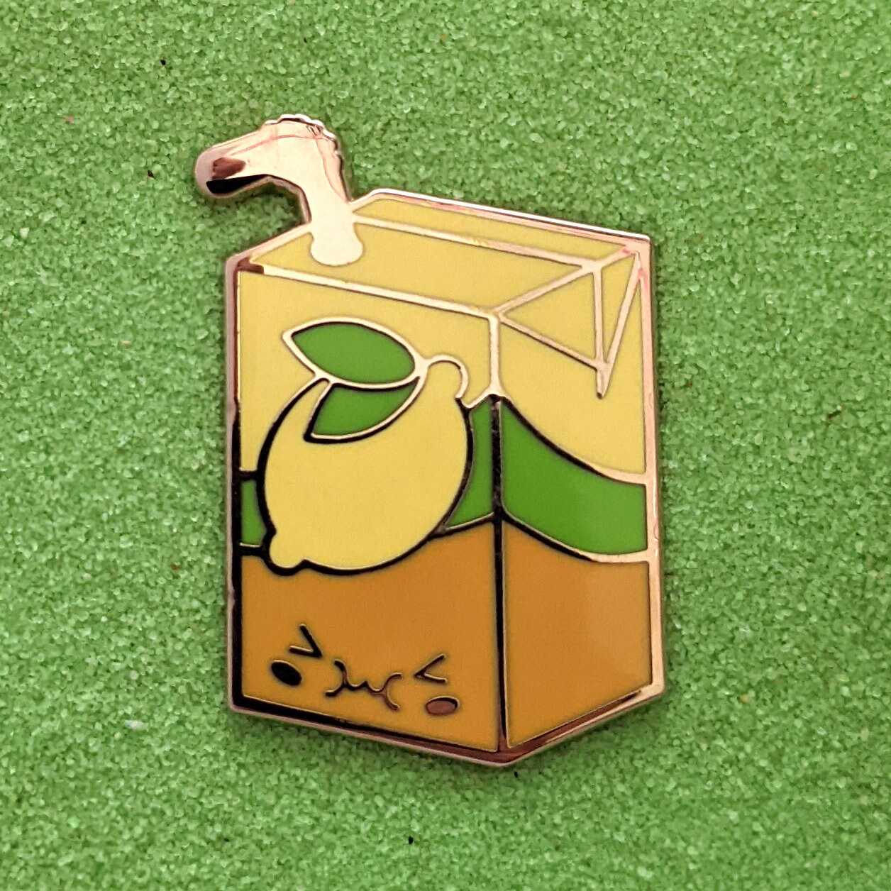 Lemon Tea Juice Box 1.5 Enamel Pin Lapel Metal Badge - Etsy