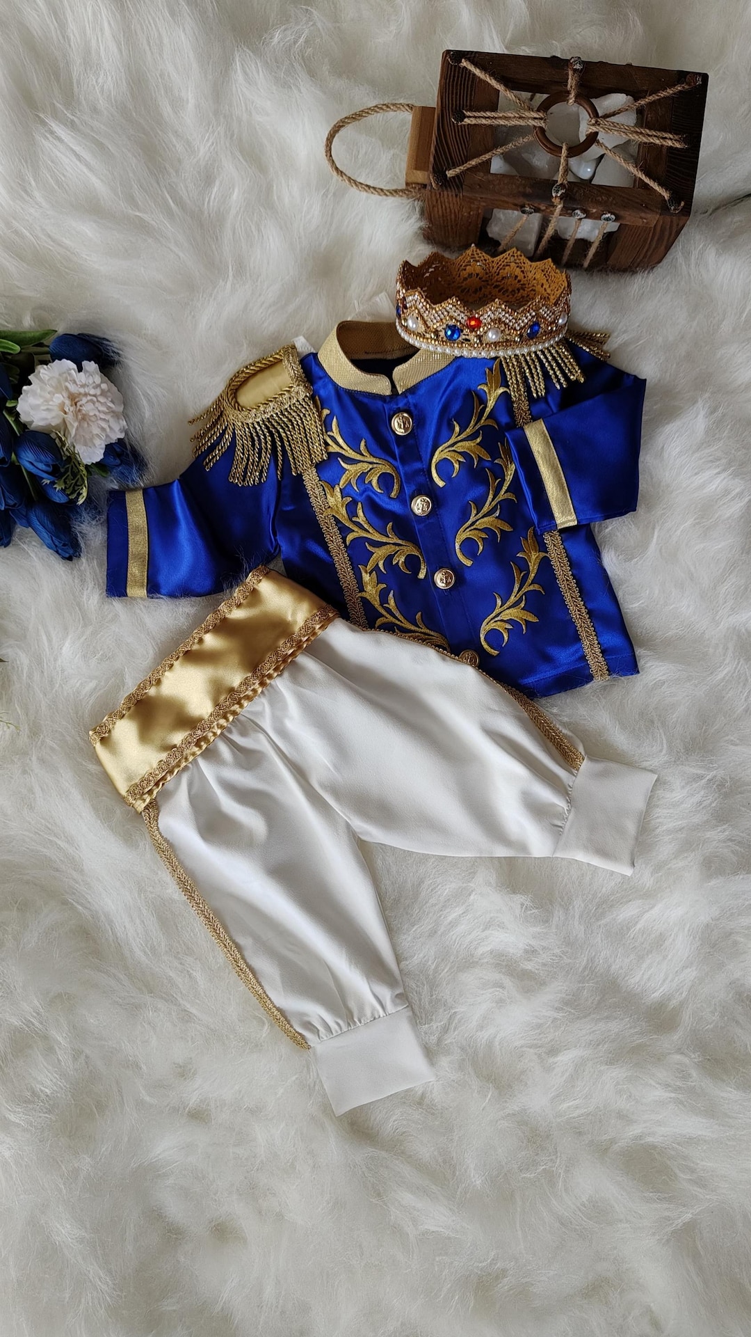 Blue White Prince Costume , Little Boys Costume , Birthday Costume ...