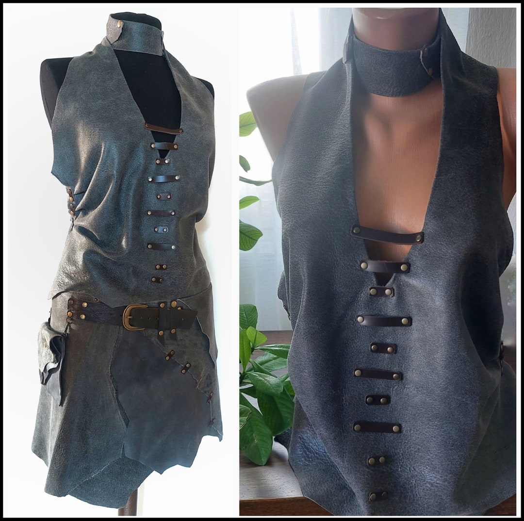 Leather Top,burning Man,guderian Top,festival Costume, Barbarian ...