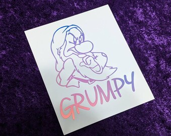 Grumpy Vinyl Decal - Etsy