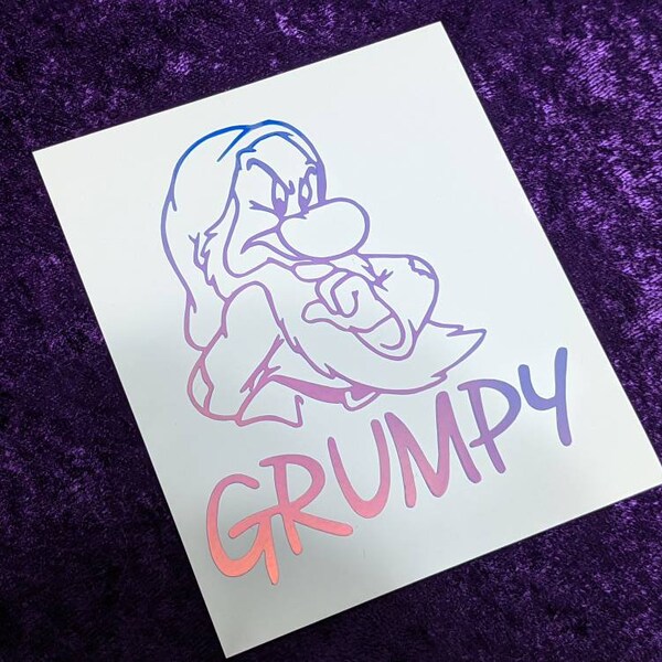 Grumpy Vinyl Decal - Etsy