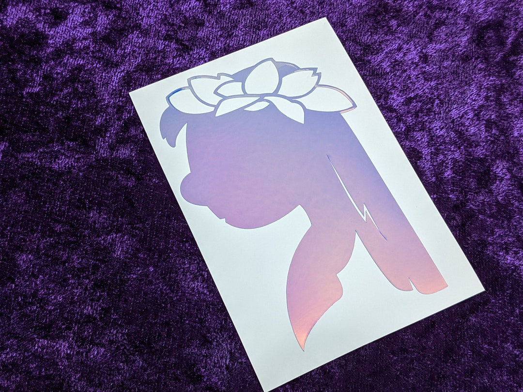 Lilo Side Silhouette Permanent Vinyl Decal in Magical Holographic or ...