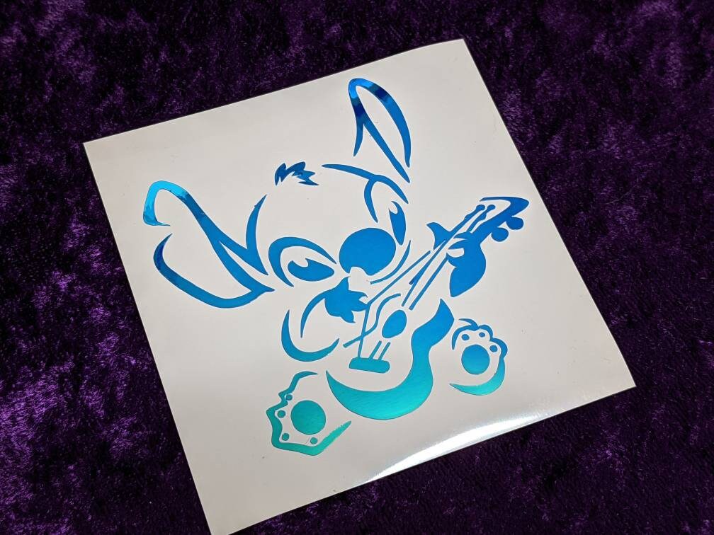 Stitch Music Permanent Vinyl Decal in Magical Holographic or - Etsy