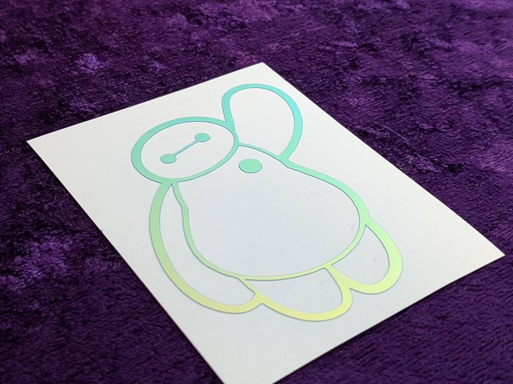 Baymax Waving Permanent Vinyl Decal in Magical Holographic or - Etsy