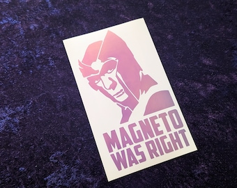 Magneto Was Right Sticker X-men Decal - Etsy