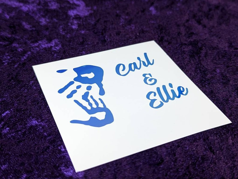 Carl and Ellie Handprints up Permanent Vinyl Decal in Magical - Etsy