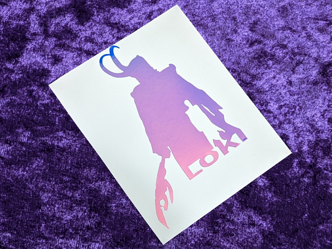Loki Shadow Permanent Vinyl Decal in Magical Holographic or - Etsy