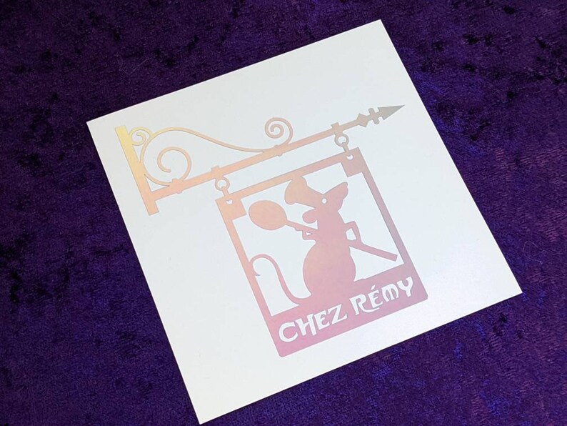 Ratatouille Chez Remy Sign Permanent Vinyl Decal in Magical | Etsy