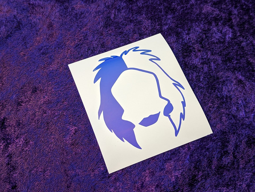 Cruella De Vil Villain Faceless Permanent Vinyl Decal in Magical ...